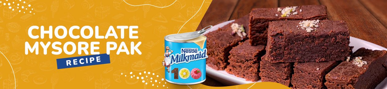 Chocolate Mysore Pak, Make With Mysore Pak Ingredients | Milkmaid