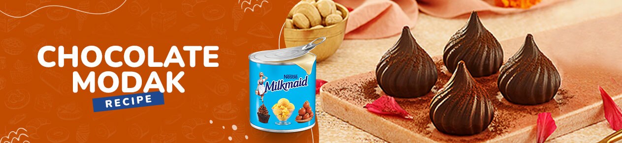 Chocolate Modak Recipe, How to Make Chocolate Modak - Milkmaid