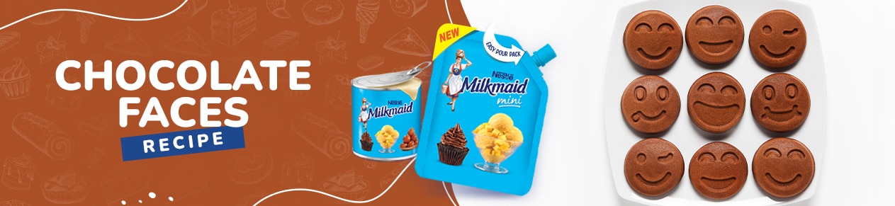 Chocolate Faces Recipe, How to Make Chocolate Faces Cookies | Milkmaid