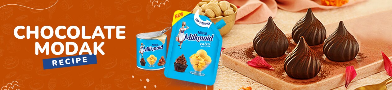 Chocolate Modak Recipe, How to Make Chocolate Modak | Milkmaid